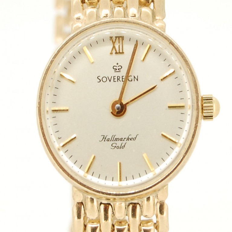 Ladies 9ct Gold Sovereign Bracelet Watch, Excellent Condition – Krafft ...