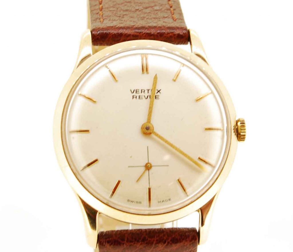 Gents 9ct Gold Mechanical Vertex Revue, 1965 – Krafft Jewellers