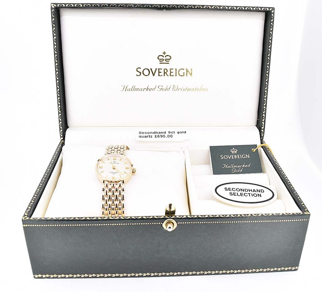 9ct Gold Sovereign Watch, Original Box Excellent Condition – Krafft ...