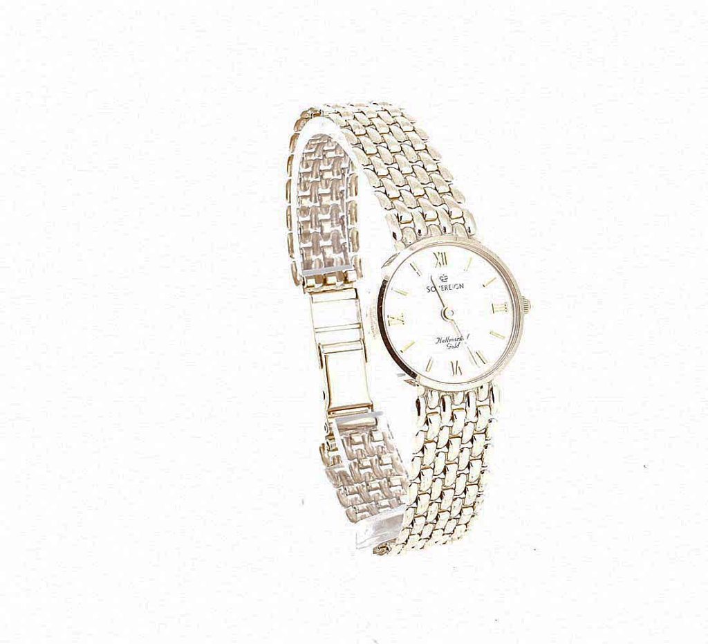 9ct Gold Sovereign Watch, Original Box Excellent Condition – Krafft ...